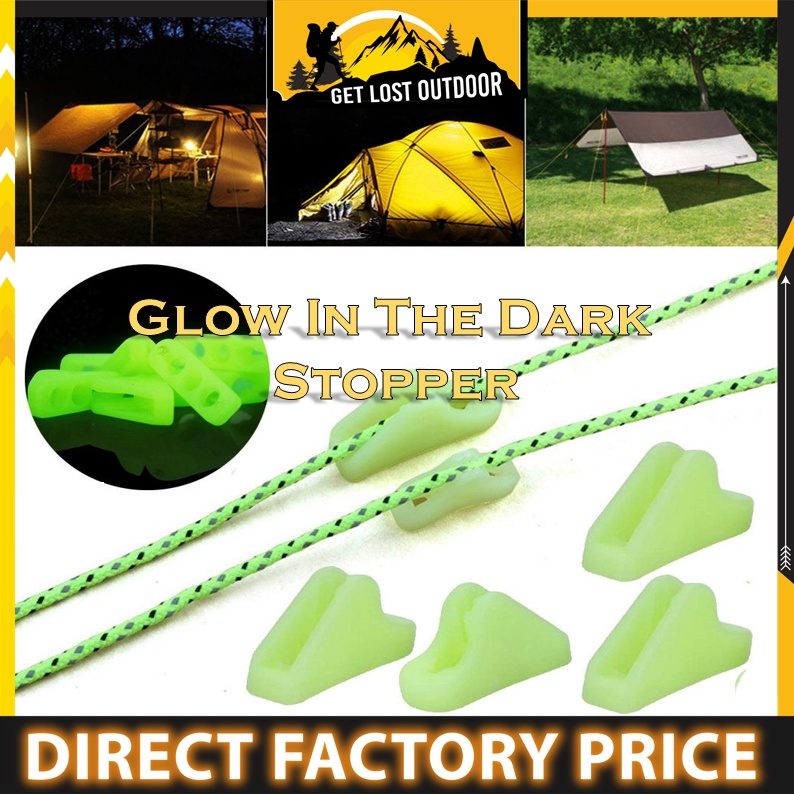 GLO 5/10Pcs Triangle Wind Rope Buckle Camping Mountain Tightening Hook ...