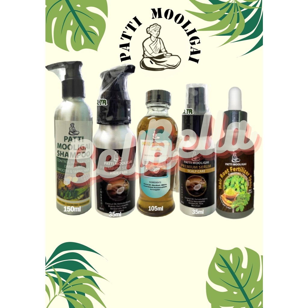 [READY STOCK] Patti Mooligai Complete Hair Set (Hair Oil & Hair Shampoo ...