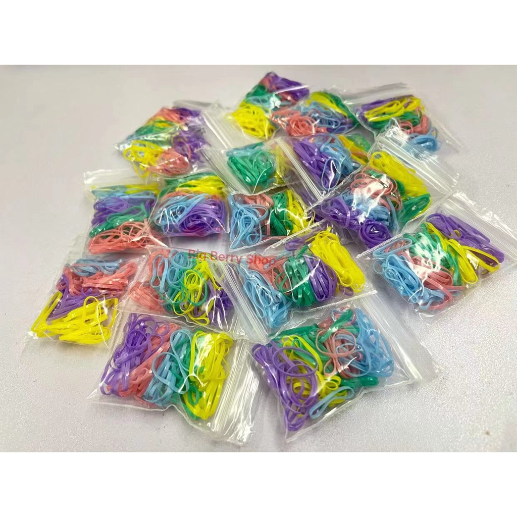 Ready Stock Kids Rubber Bands Colourful Simple Women Mini Cute Elastic ...