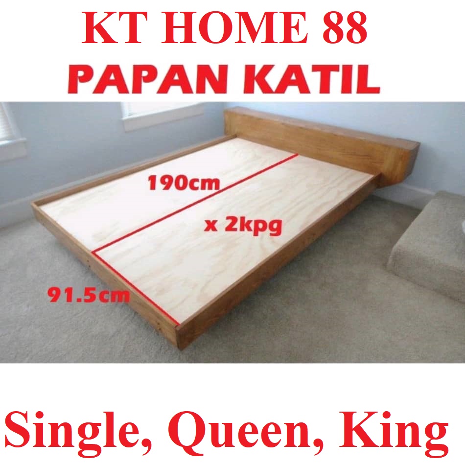 PAPAN KATIL SINGLE/QUEEN / KING size Plywood Bed Frame | Shopee Malaysia