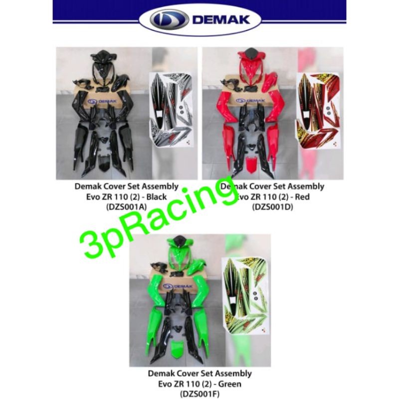 DEMAK EVO ZR /EVOZR BODY COVER SET ORIGINAL FREE BODY STICKER | Shopee Malaysia