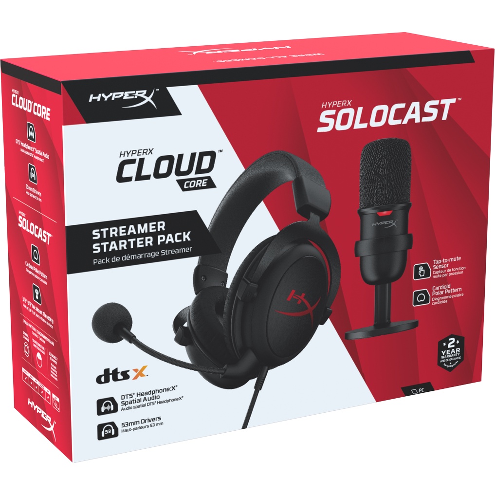 # HyperX Streamer Starter Pack Bundle - HyperX Cloud Core + HyperX ...