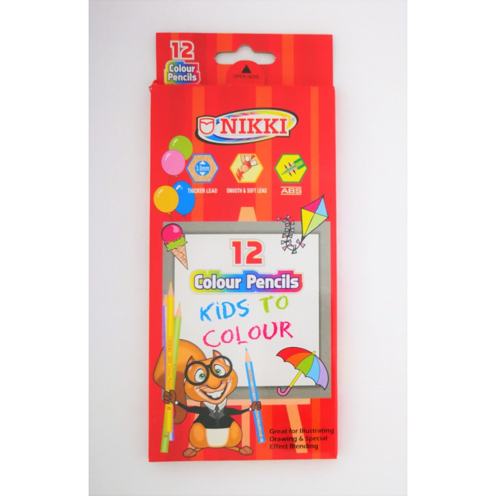 COLOR PENCIL NIKKI 12 COLOR (LONG) | Shopee Malaysia