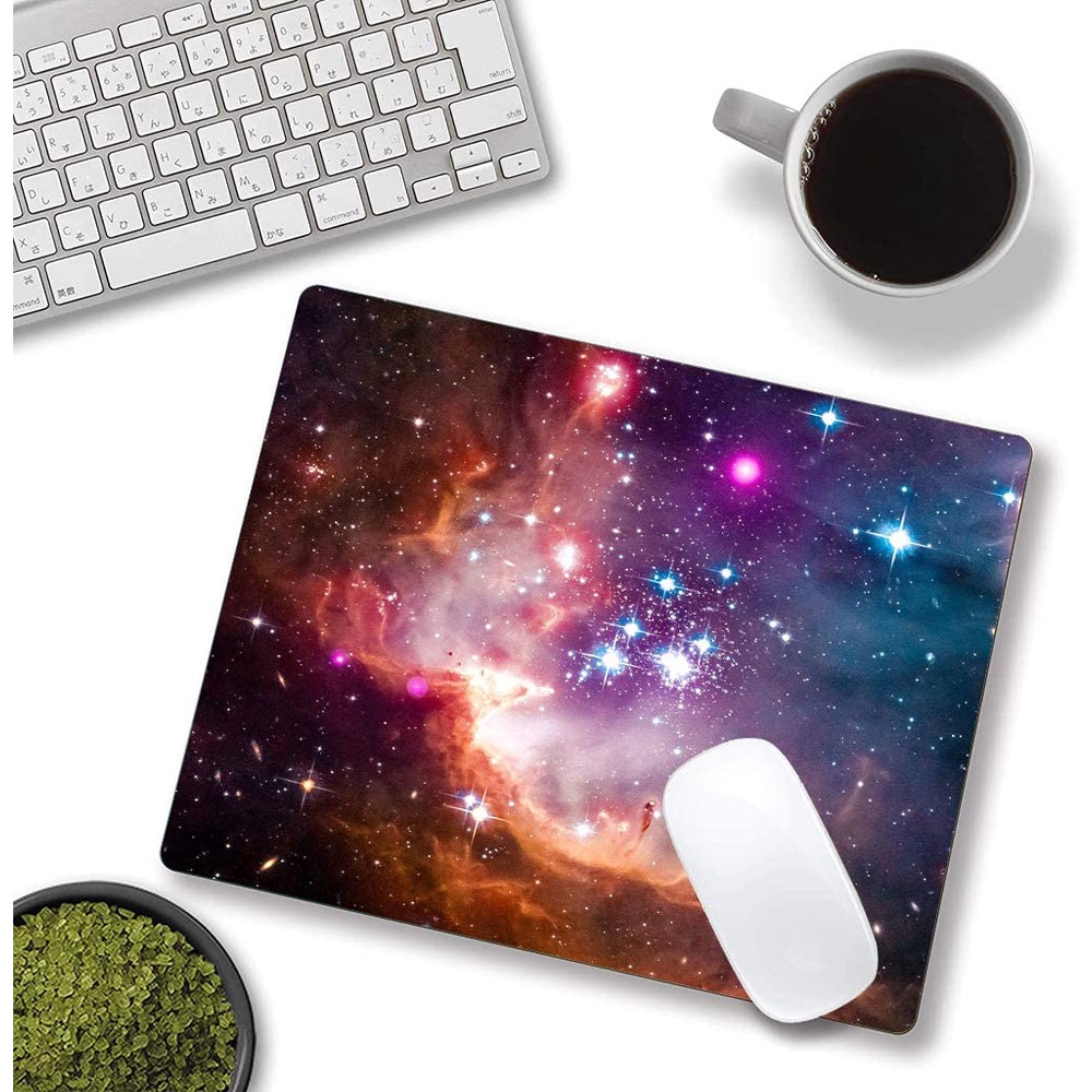 Bright Stars Galaxy Mouse Pad, Square Pretty Mouse Pad Non-Slip Rubber ...