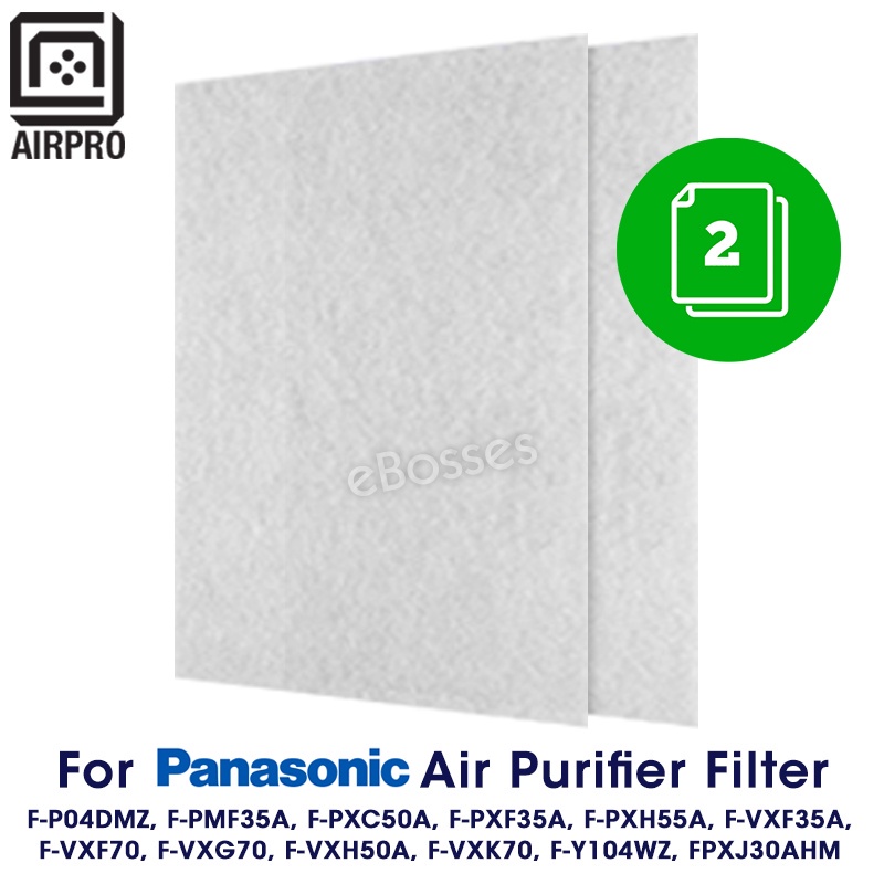 2 Unit AIRPRO for Panasonic Air Purifier Replacement Pre-Filter F ...