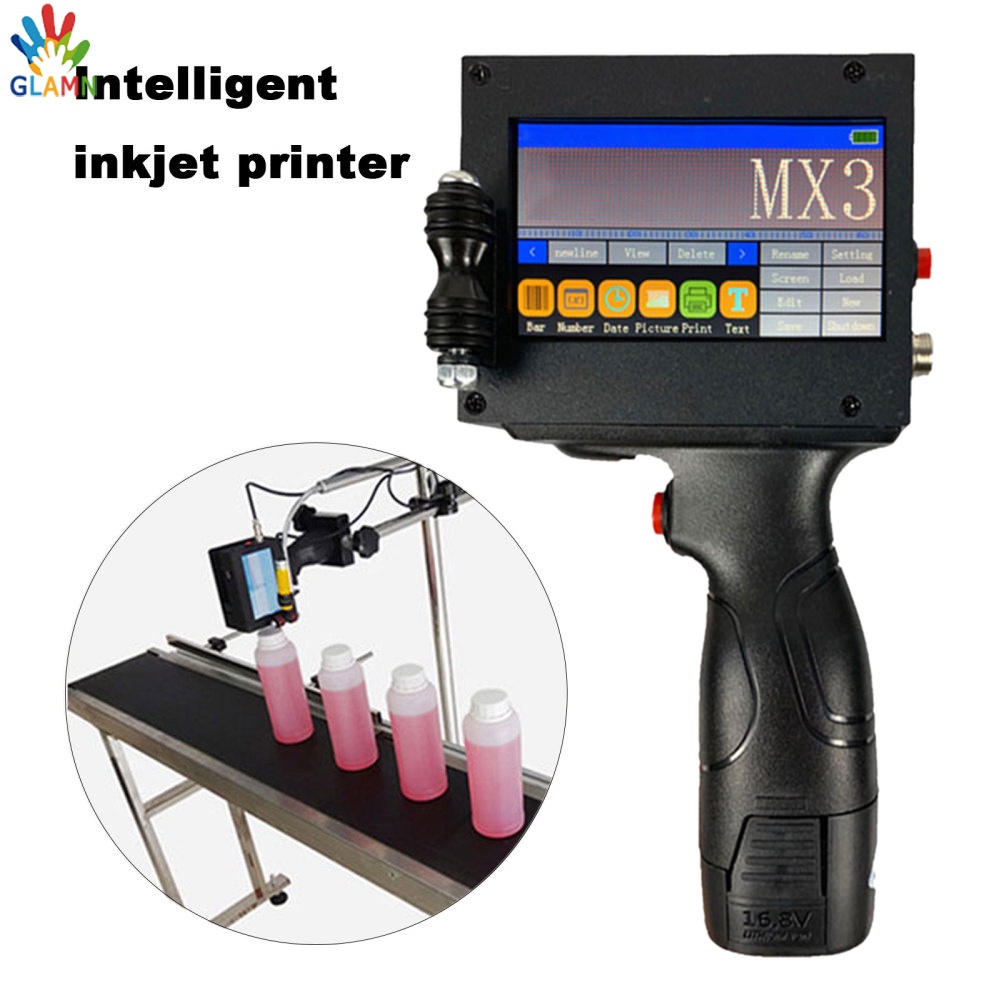 【GLAMN】LED Touch Screen Handheld Inkjet Printer Intelligent USB ...