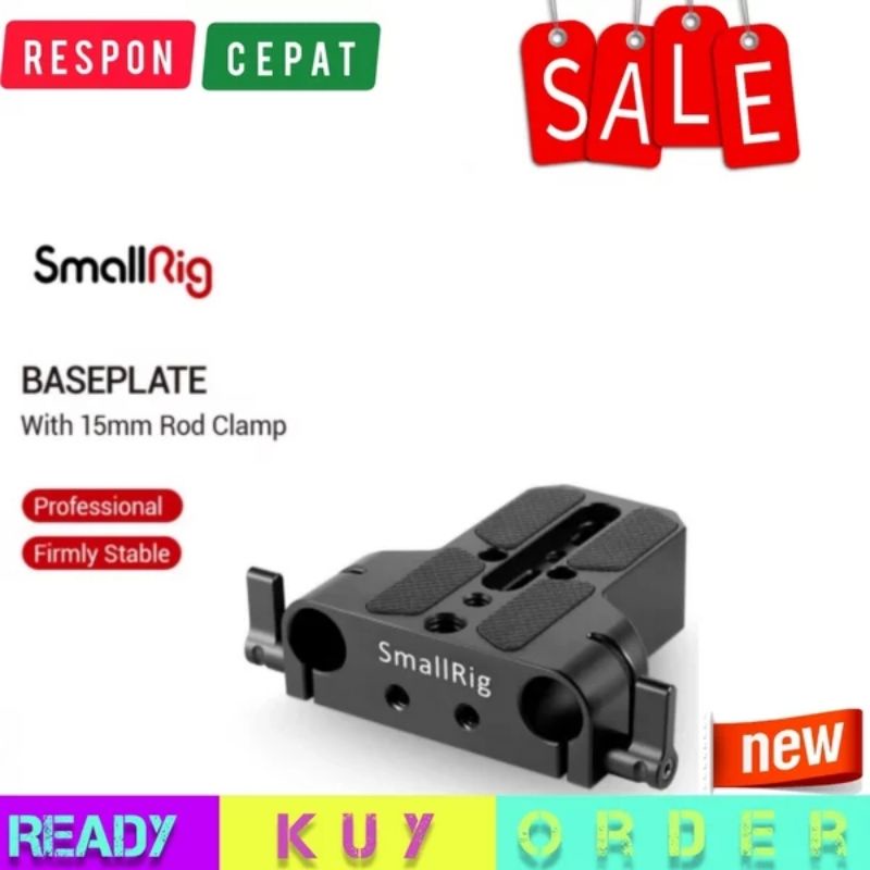 Smallrig Base Plate Mount Dual 15mm Rod Clamp Camera Mounting Plate Rig ...
