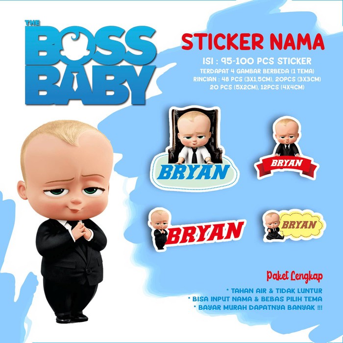 Baby BOSS Theme Character Name Label Sticker / Sticker | Shopee Malaysia