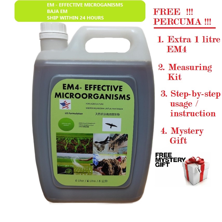 (6 litres) EM4 - Effective Microorganisms - Ship within 24 hours ...