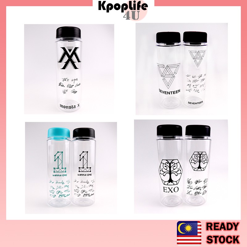Kpop EX-O Water Bottle Wanna One Monsta X Seven-teen Twice Drinking ...