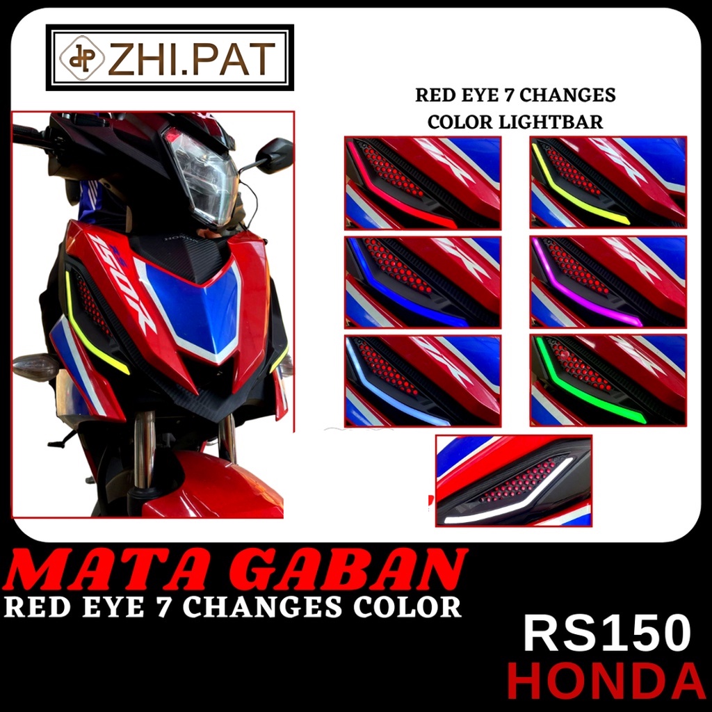 HONDA RS150 ZHIPAT LED PILOT LIGHT 7 COLOUR REMOTE CONTROL MATA GABAN ...