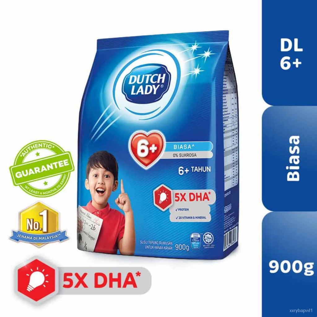 🔥READY STOCK🔥 Dutch lady milk powder 6+ ( plain / biasa )900g | Shopee ...