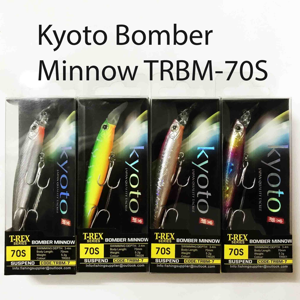 Kyoto T-Rex Bomber Minnow 70S Lure Bait Suspend Trbm-70 Fishing Lure ...