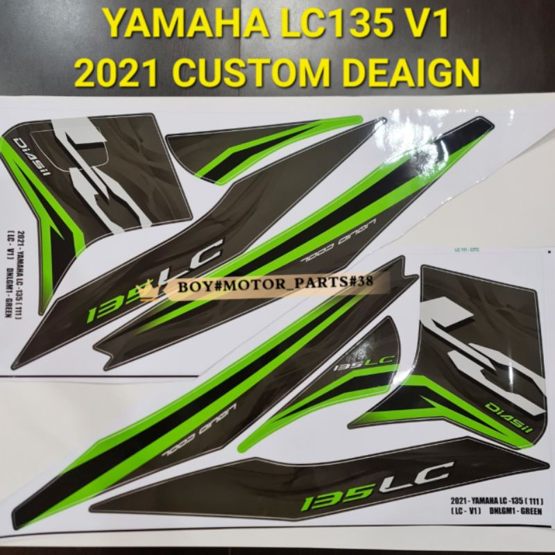 YAMAHA LC135 V1 CUSTOM DESIGN 2021 BODY STICKER ( READY STOCK ...