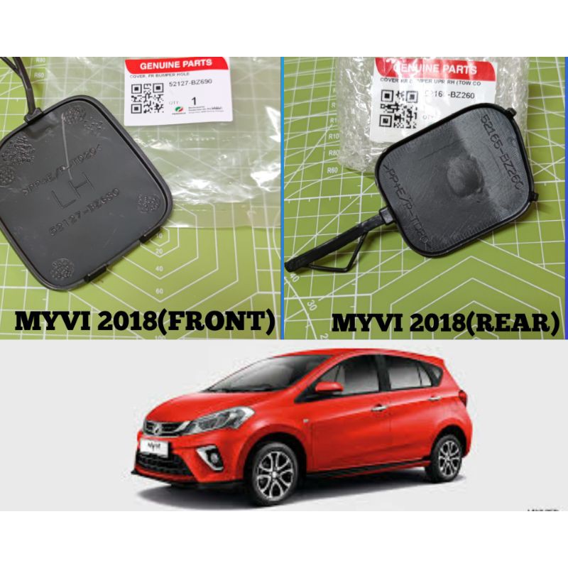 PERODUA MYVI 2018-2021 FRONT/REAR BUMPER TOWING COVER / CAP | Shopee ...
