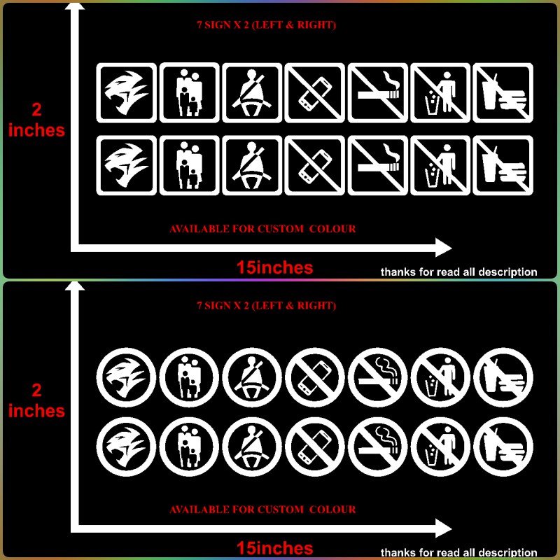 Sticker Tepi Cermin Belakang , Sticker No Smoking Proton Wira Proton ...