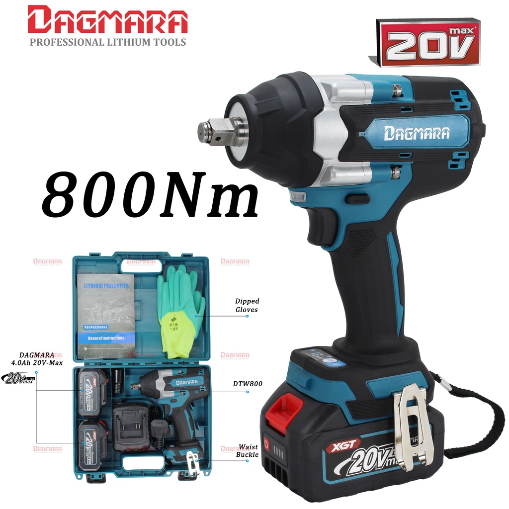 Dagmara 800Nm Electric 1/2 Inch Cordless Impact Wrench Heavy Duty ...