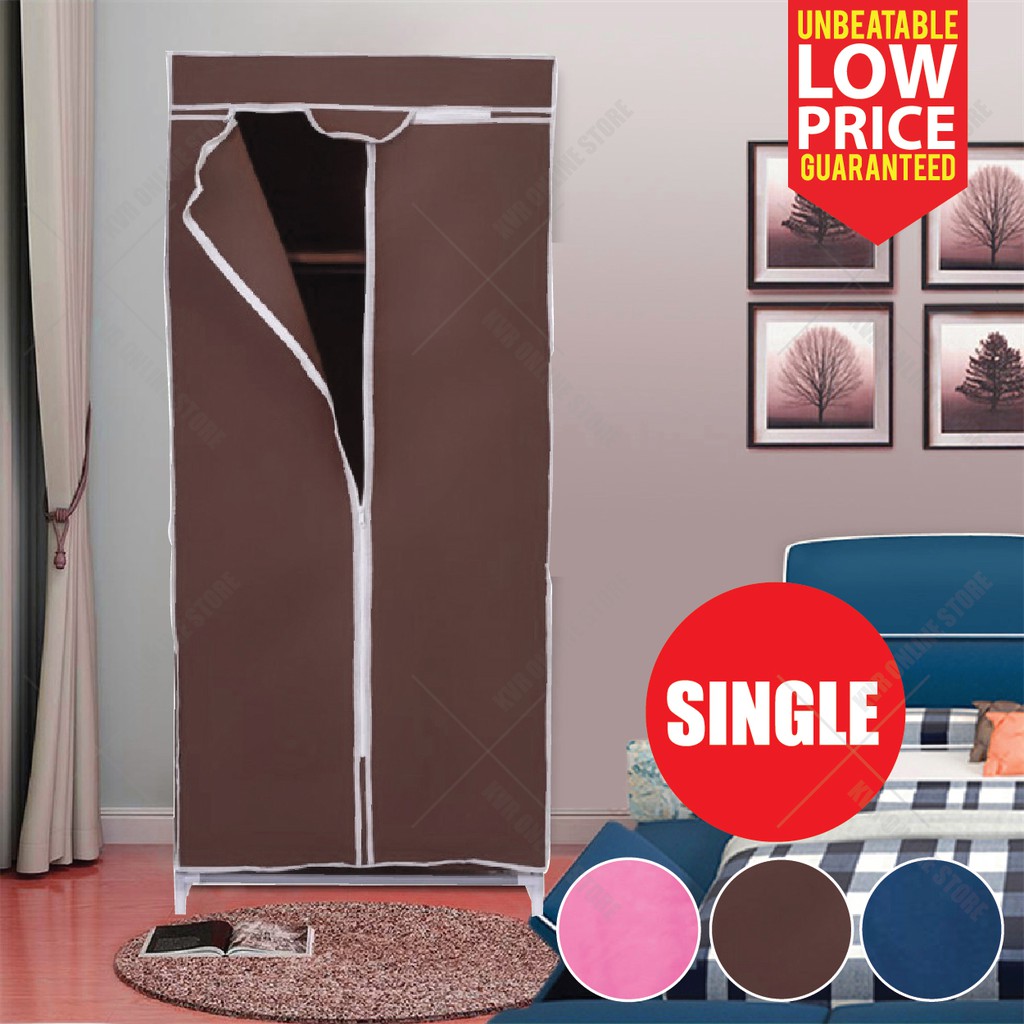 Fabric Closet Wardrobe Cupboard Cabinet Clothes Organise Shelves Rack ...