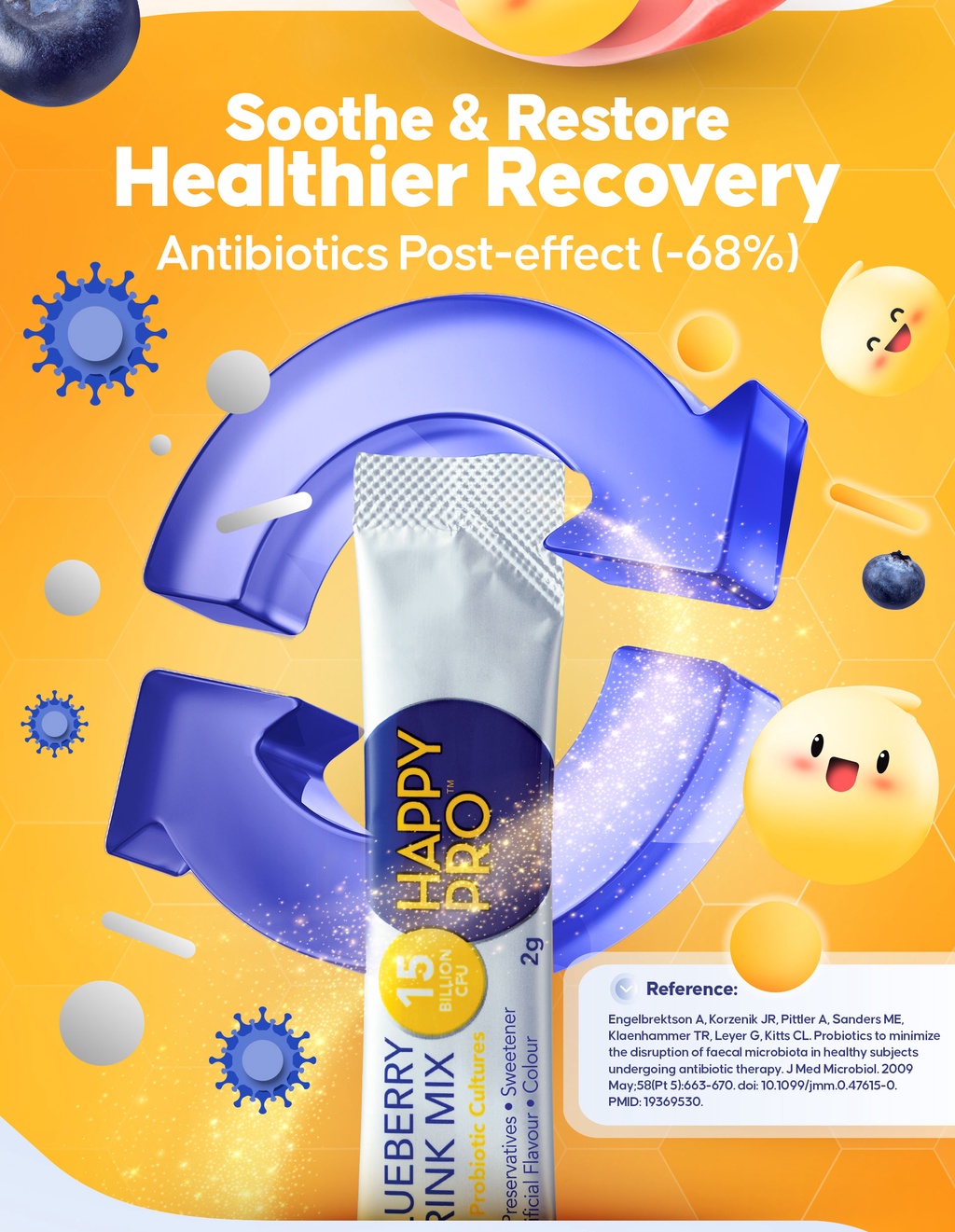 SpringHealth Happy PRO® Blueberry Drink Mix with 15 Billion CFU ...