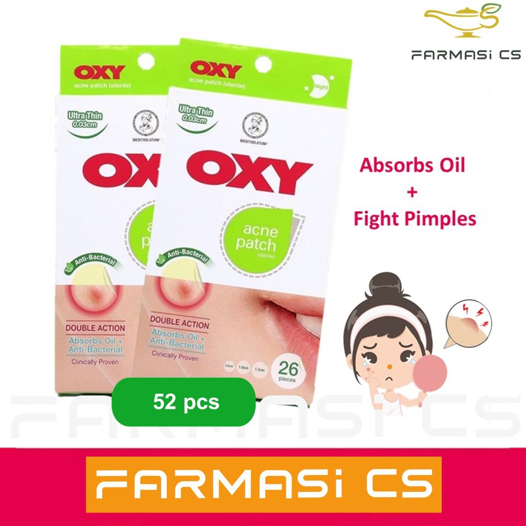 OXY Anti-Bacterial Acne Patch Ultra Thin 0.03cm 26 pieces x 2 boxes ...