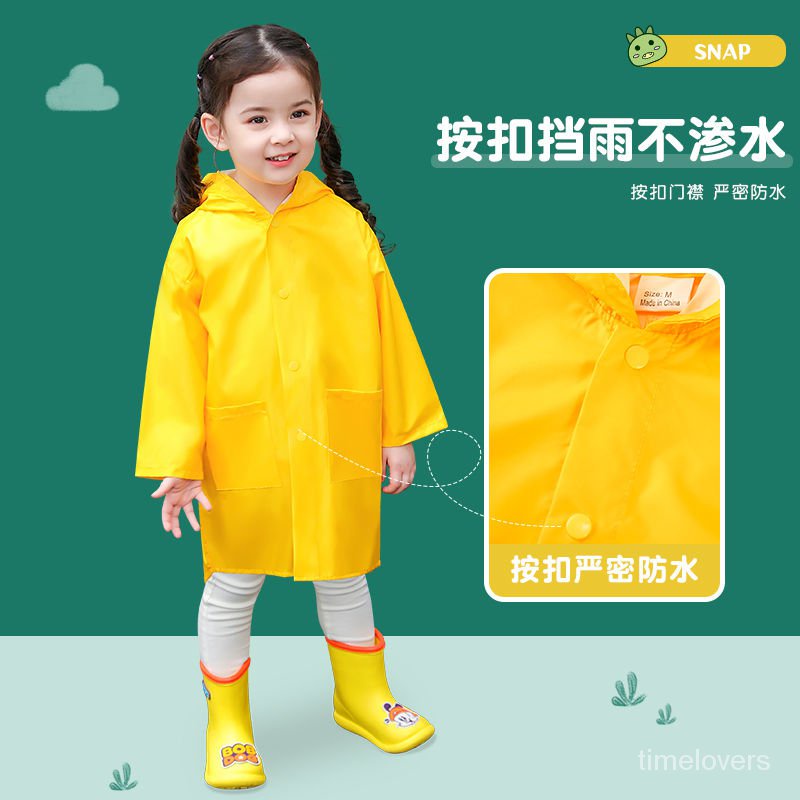Dinosaur Children Raincoat Kindergarten Baby1-3-6Year-Old Boy Girl Cartoon Waterproof Protective ...