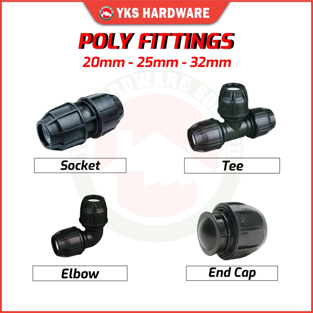 Poly Fittings - Poly Connecter - 20mm / 25mm / 32mm - Pipe & Fittings ...