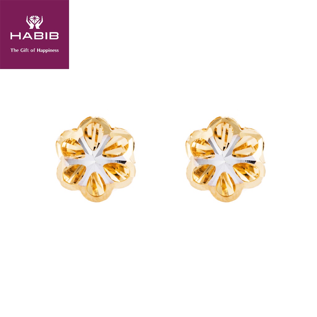 HABIB Oro Italia Deena Gold Earring, 916 | Shopee Malaysia