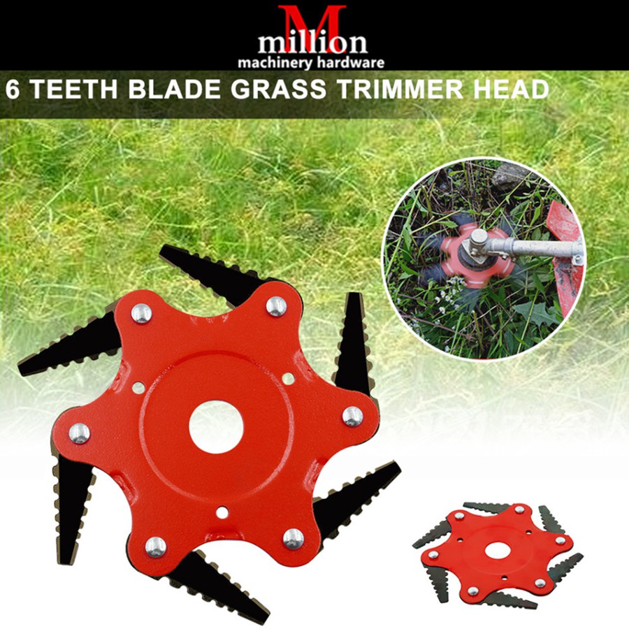 Mata Mesin Rumput Universal 6 Teeth Garden Grass Trimmer Head Durable ...