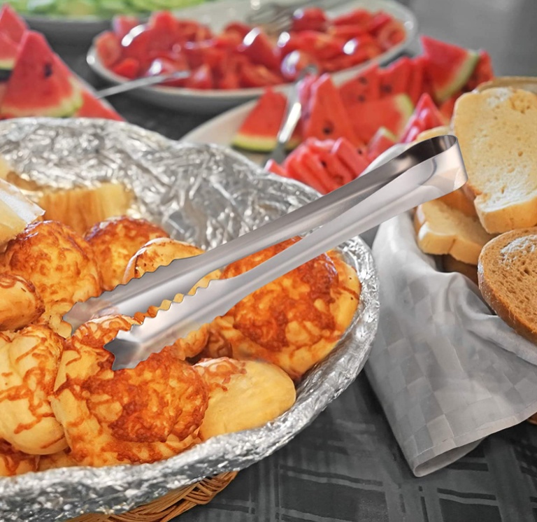 1pc 19cm Stainless Steel Ice Clip Cube Food Klip Clipper Clamp Steak ...