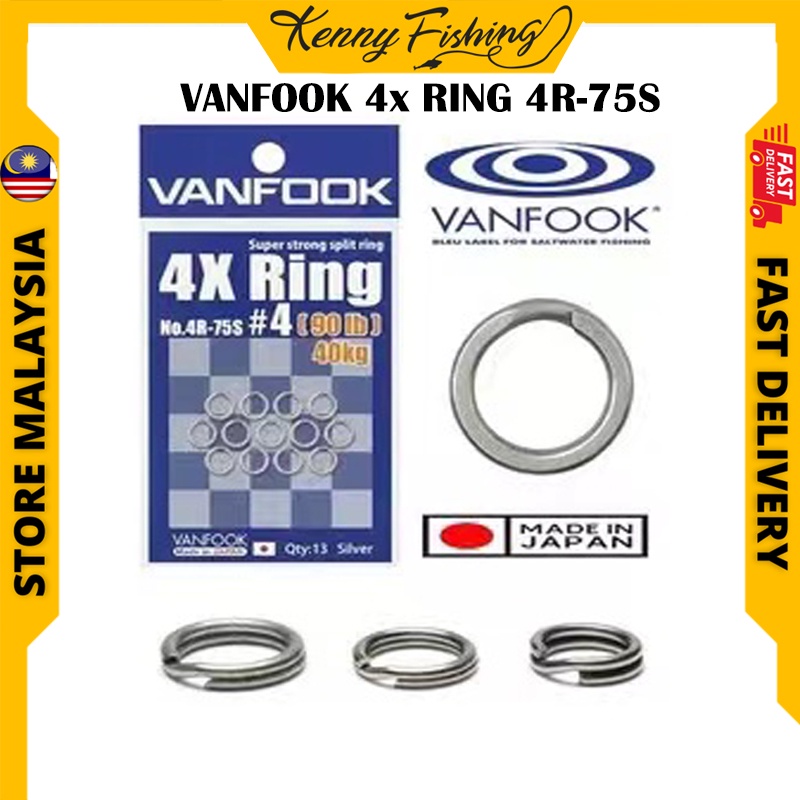 Vanfook Super Strong 4X Split Ring MADE IN JAPAN Super Strong NO 4R-75S | Shopee Malaysia