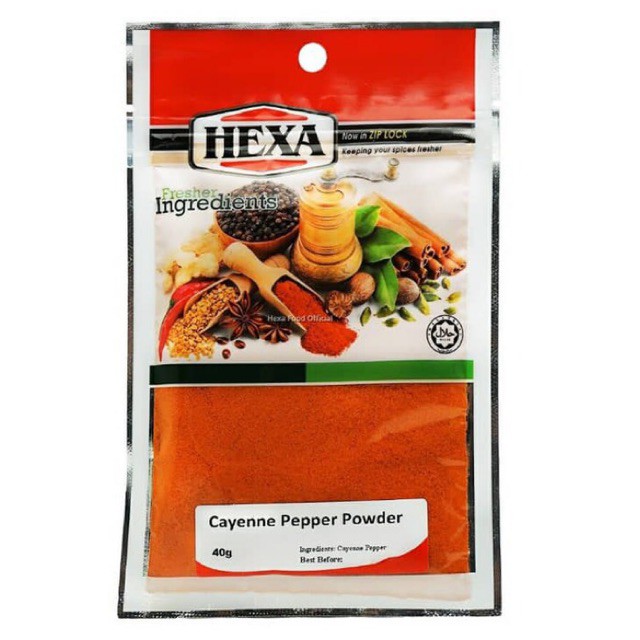 HEXA Cayenne Pepper Powder (40g) - Serbuk Lada Cayenne | Shopee Malaysia