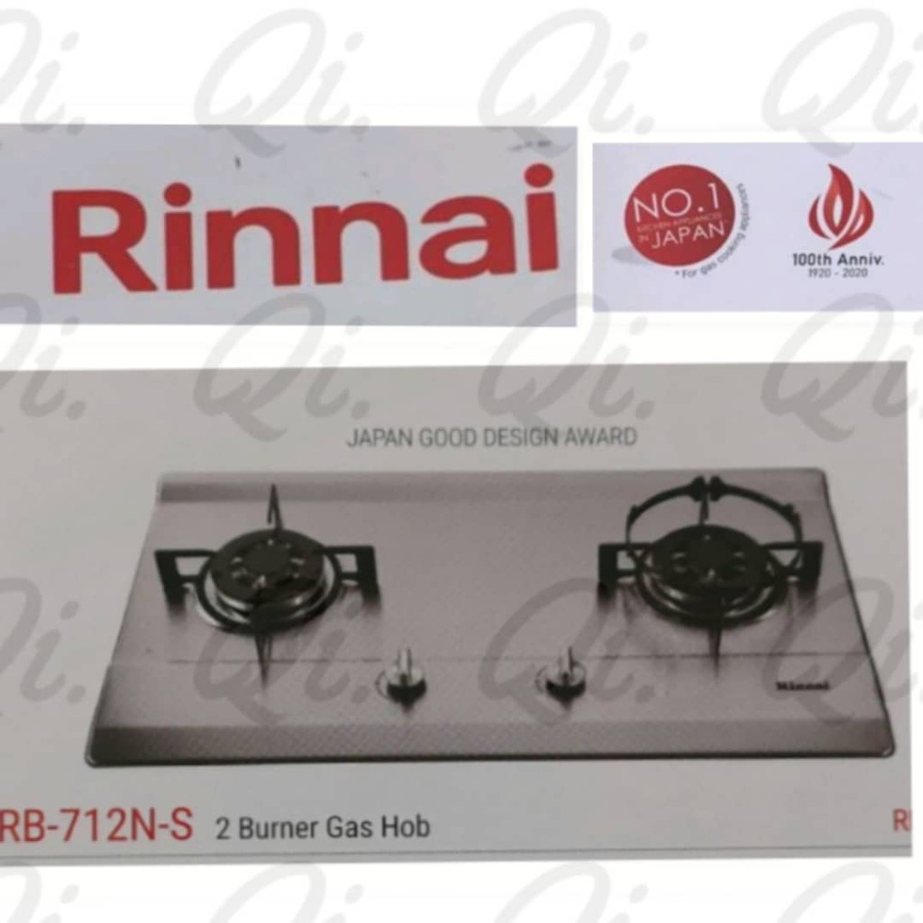 RINNAI 2 BURNER BUILT IN HOB RB712NS (STAINLESS STEEL)/RB-712NS ...