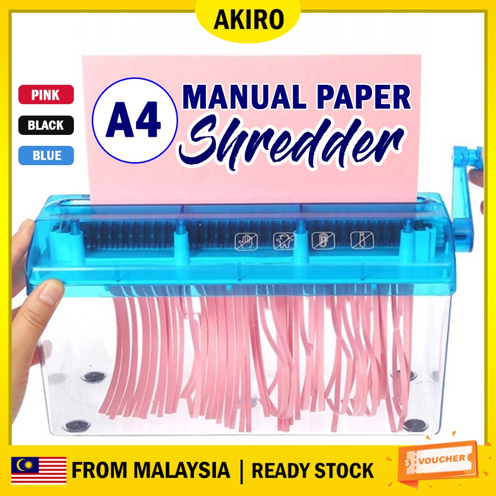 AKIRO A4 A5 Size Portable Shredder Paper Documents Pencincang Kertas ...