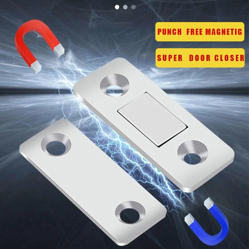 Strong Magnetic Door Closer Invisible Ultra Thin Cabinet Door Catches ...