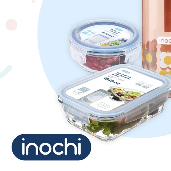 Genuine INOCHI glass food containers (round, square, rectangular ...