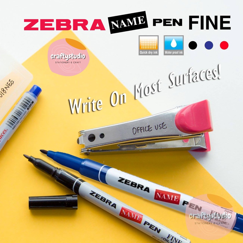Zebra Name Pen, Fine Marker Pen, Oil Based Marker | Shopee Malaysia