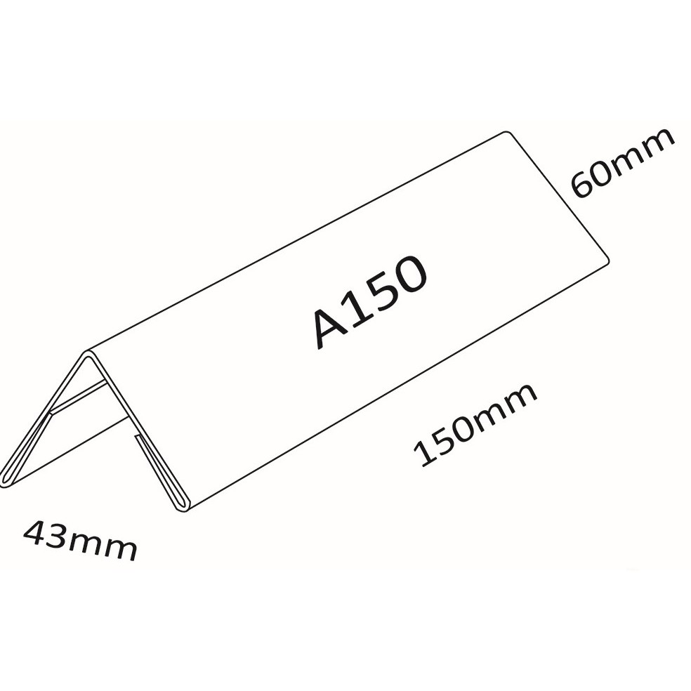 A150 ACRYLIC DISPLAY CARD STAND- A-SHAPE D/SIDED (150MM X 55MM ...