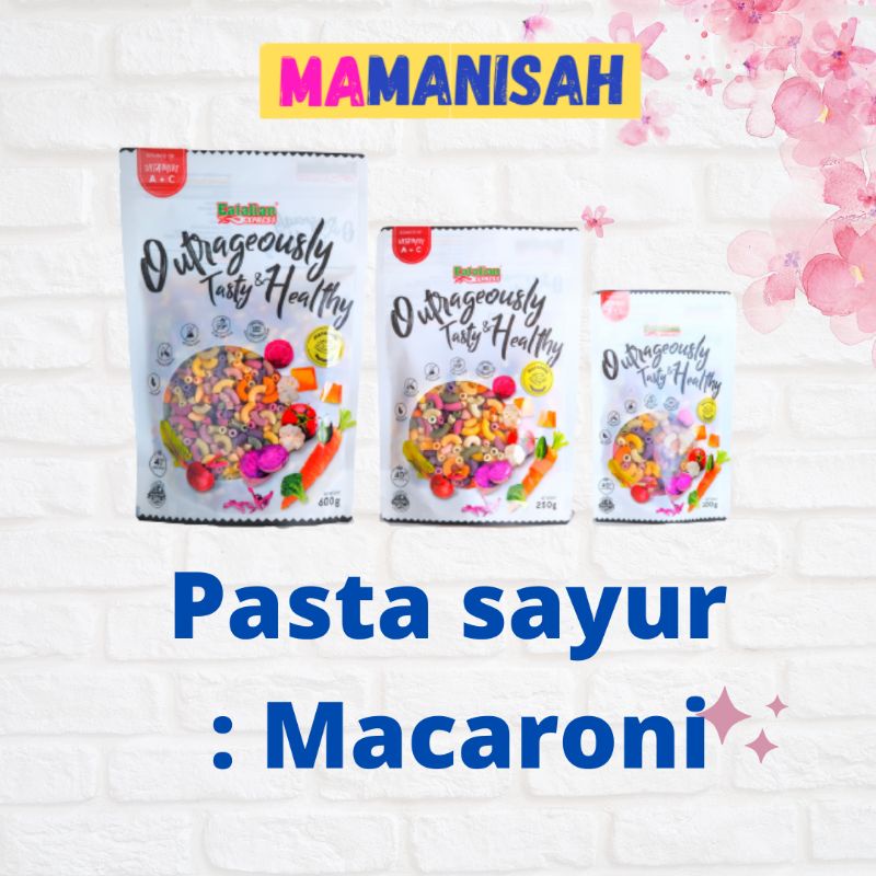 Eatalian Express Pasta Sayur Macaroni Pasta Baby Pasta Sayur 100g 250g ...