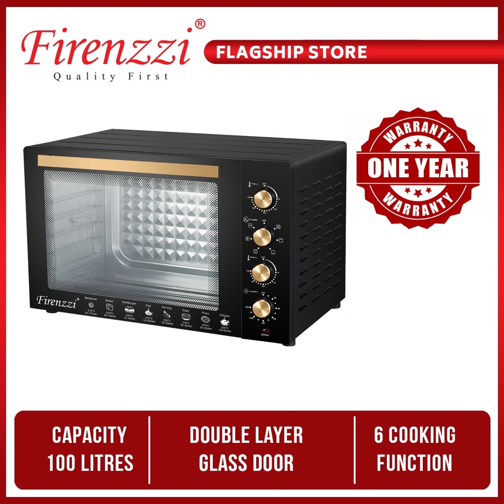 Firenzzi Double Layer Glass Door Counter Top Oven (100L) TO-5210 ...