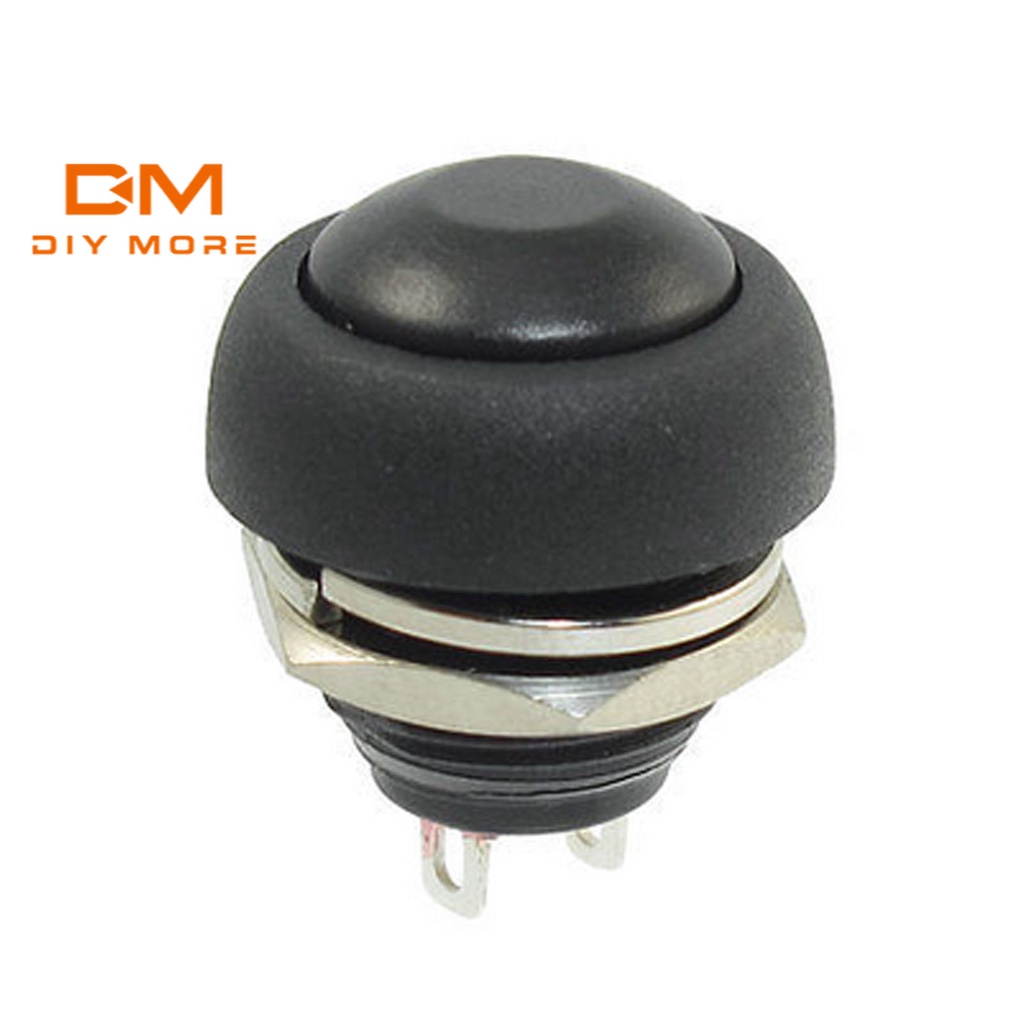 DIYMORE Black Color PBS-33B Waterproof Momentary ON OFF Push Button ...