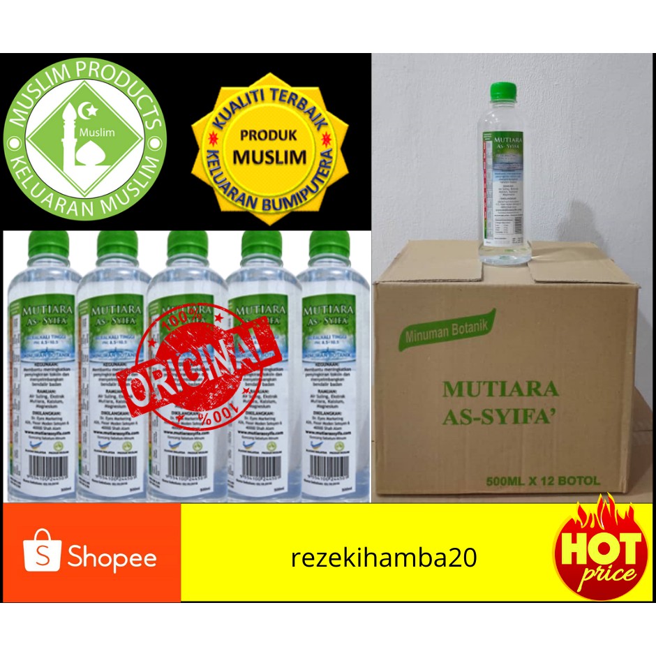 Air Mutiara As-Syifa 12 botol X 500ml Air minuman kesihatan - 1 kotak ...