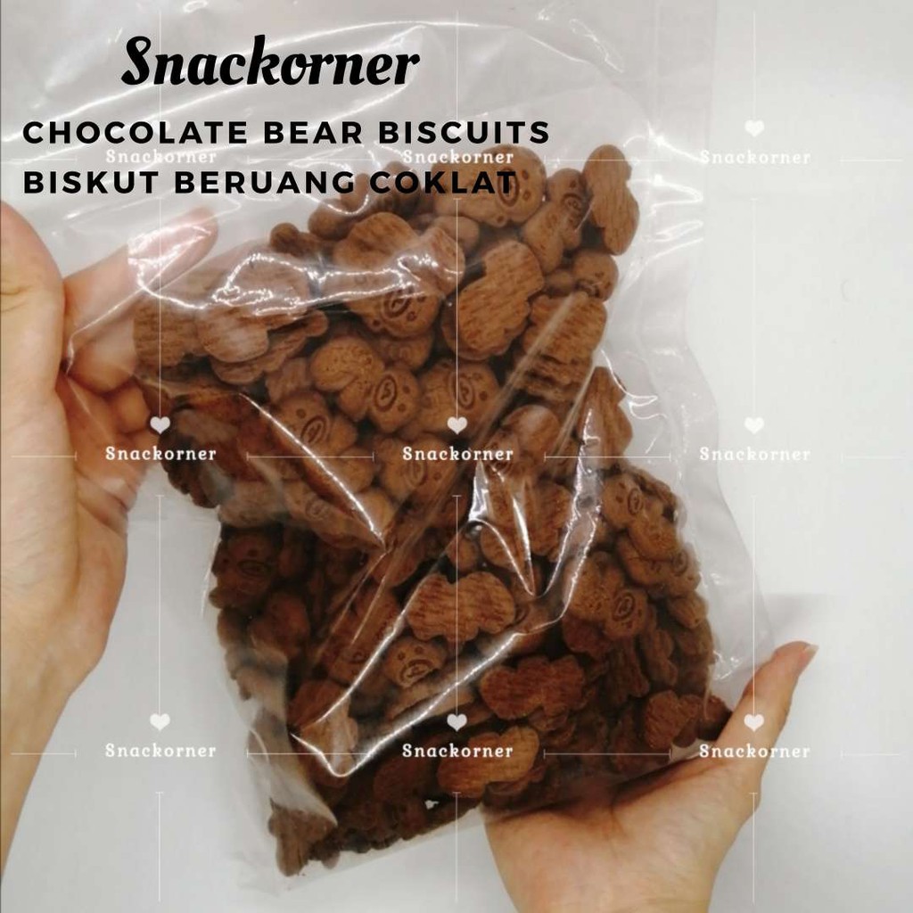 Chocolate Bear Biscuit/Biskut Beruang Chocolate-Tasty, Crunchy, Sweet ...