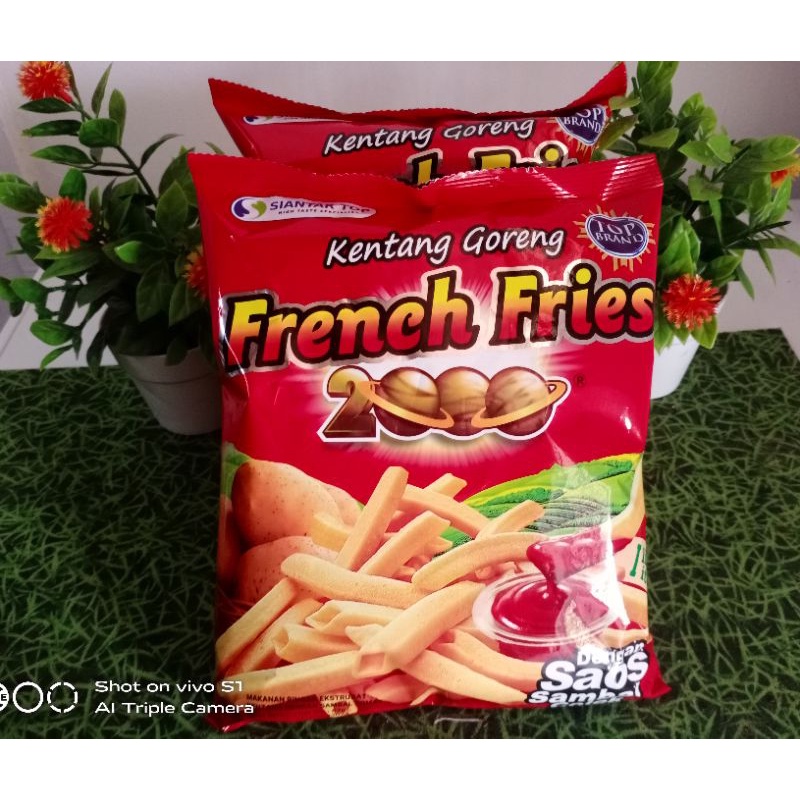 FRENCH FRIES JAJAN KERUPUK KENTANG, JAJANAN INDONESIA,BERAT BERSIH 62 g ...