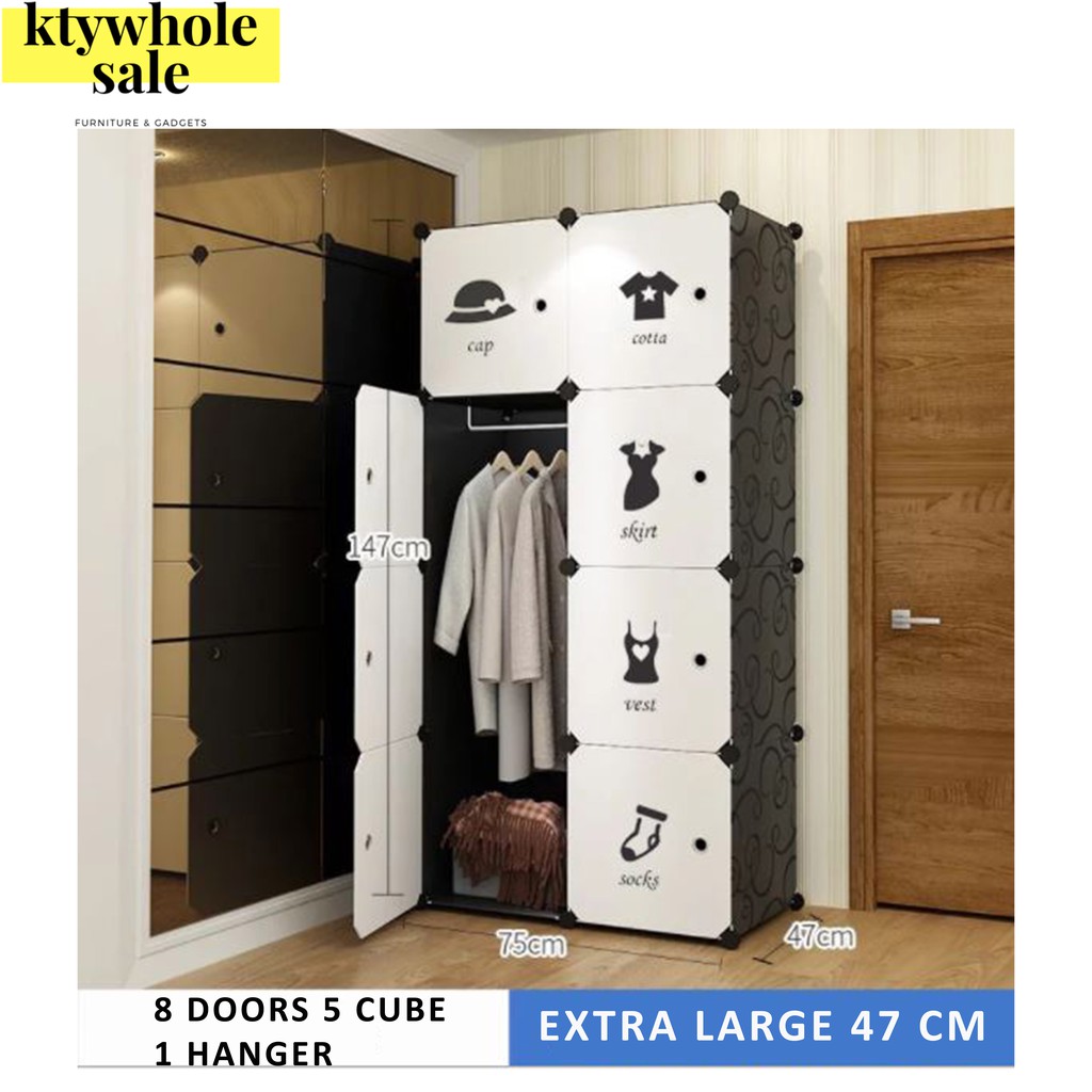 KTY almari baju almari diy lemari kayu wardrobe cabinet cube diy ...