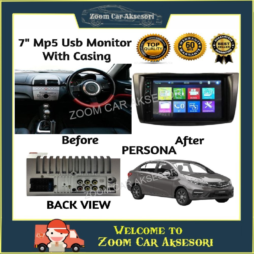 Proton Persona OLD/Gen 2 - 7" Monitor MP5 usb bluetooth radio touch ...