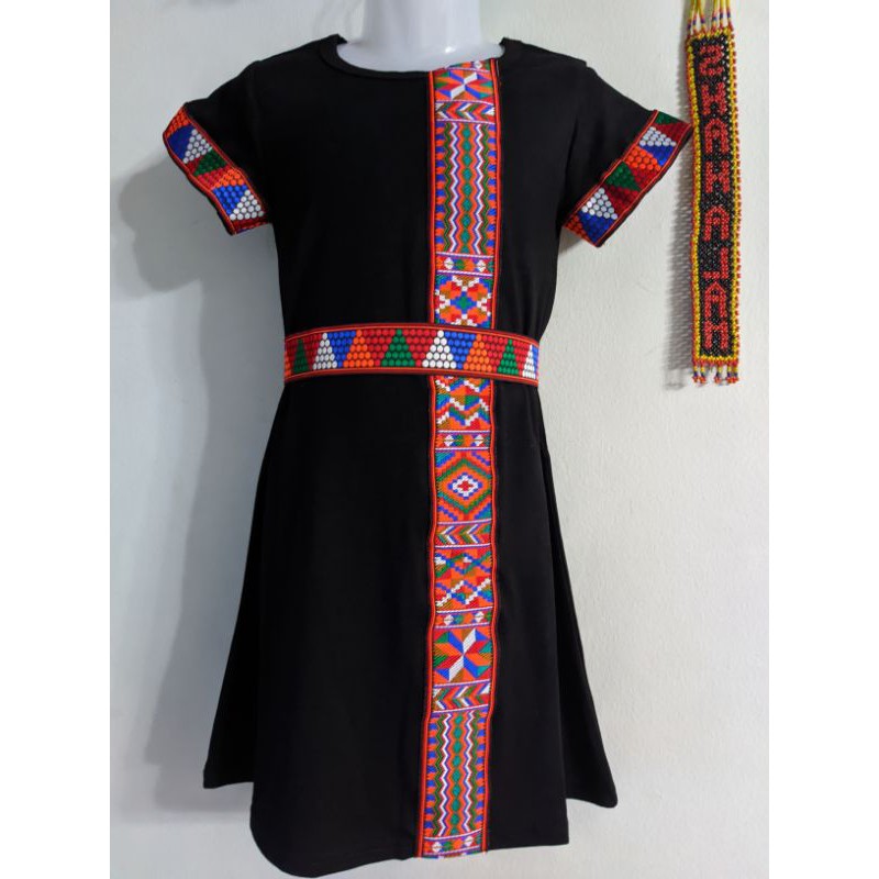 Baju tradisional moden kanak-kanak Sabah/Dress kanak-kanak Rungus corak ...