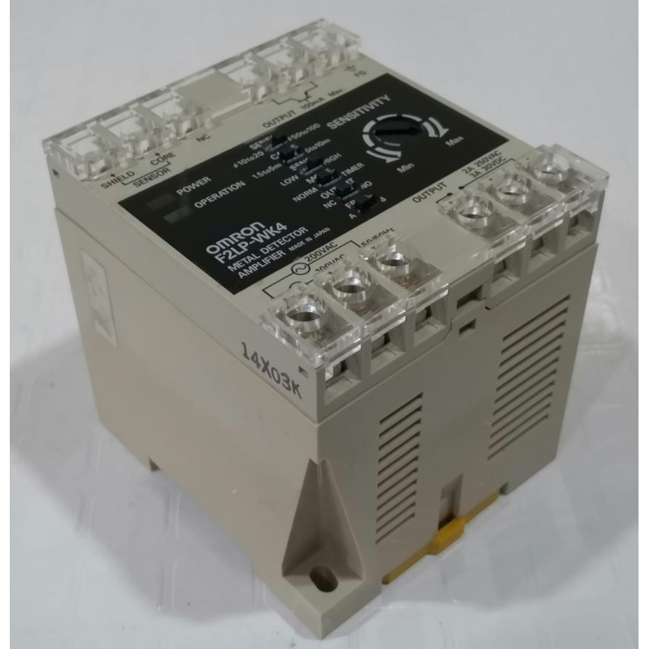 OMRON METAL DETECTOR AMPLIFIER F2LP-WK4 + OMRON INDUCTIVE RING SENSOR ...