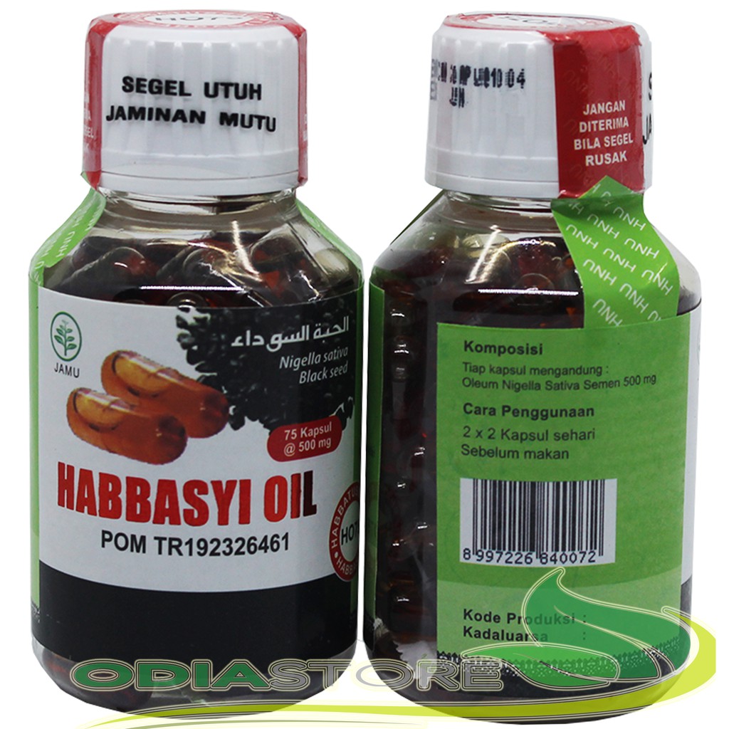 HITAM Habbasyi Oil Contents 75 Capsules Black Cumin Oil HNU Niaga Main ...