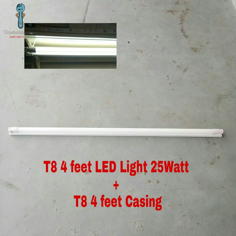 One Set T8 Led Light 25Watt and Single T8 Casing Lampu Led Kalimantang ...