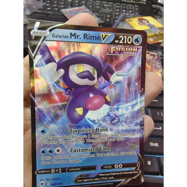 Water Type - Pokemon Card V - Galarian Mr. Rime V 049/189 | Shopee Malaysia
